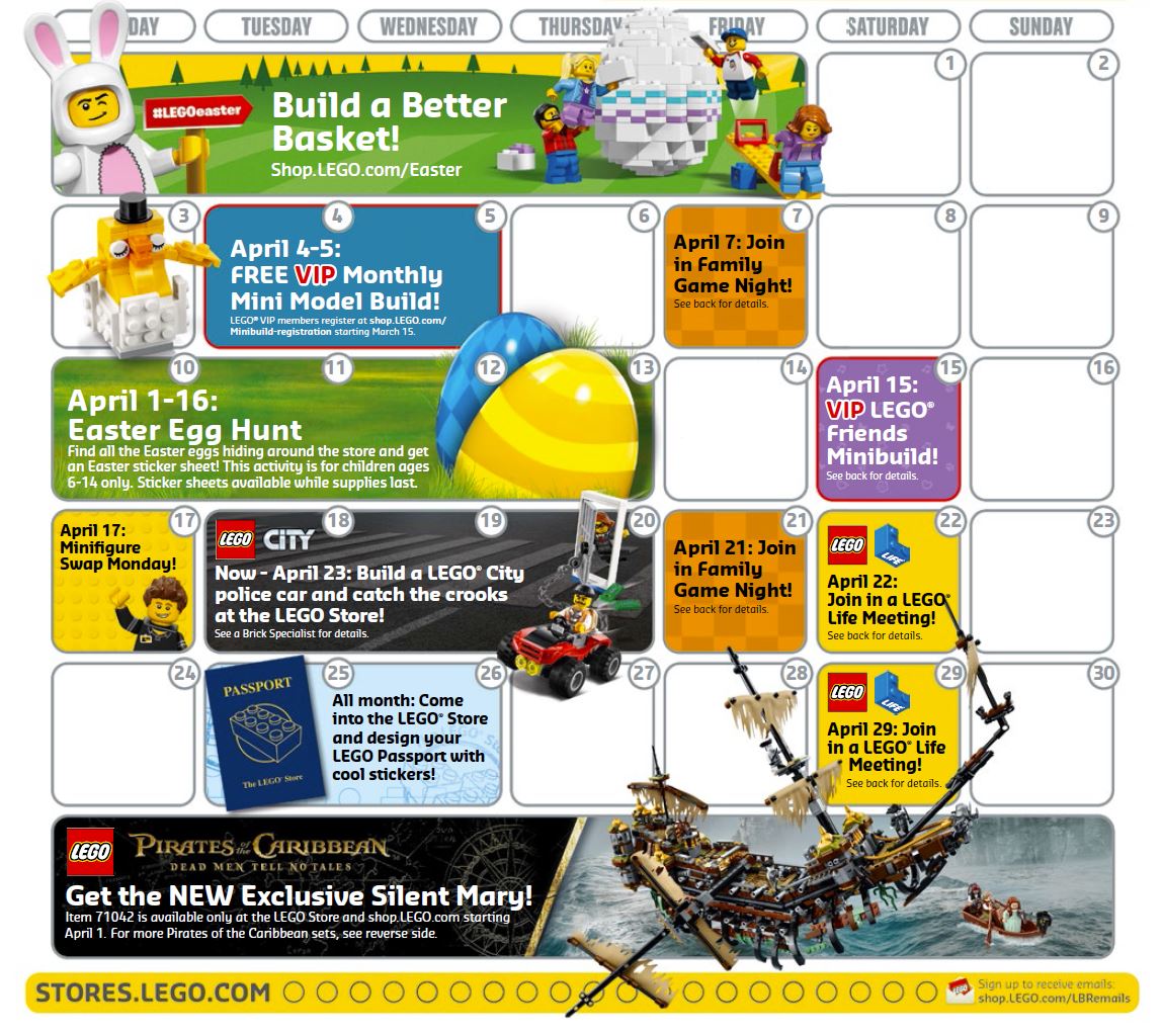 The April LEGO Calendar is Out! – MILUG